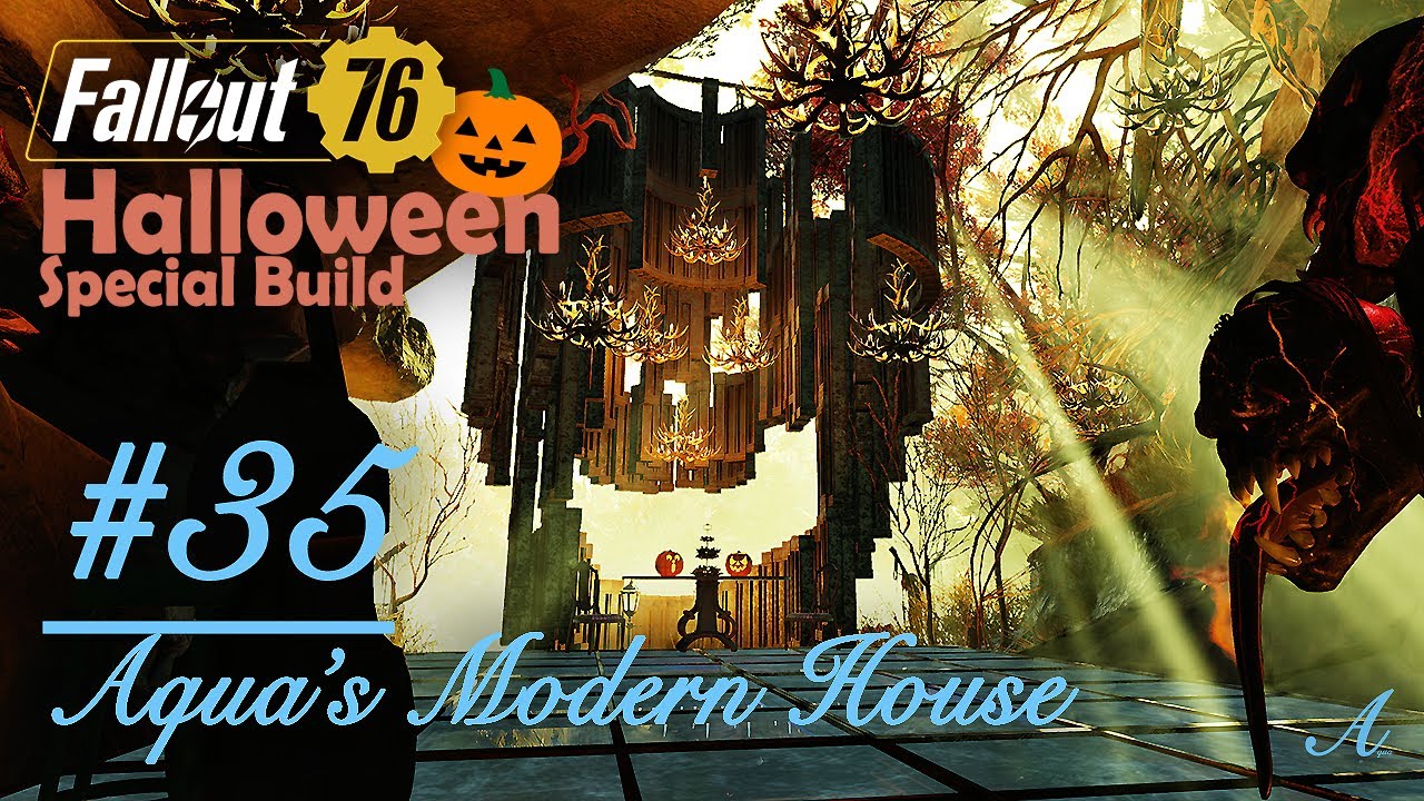 Fallout 76 camp build - Halloween witches skull cave modern camp build ...