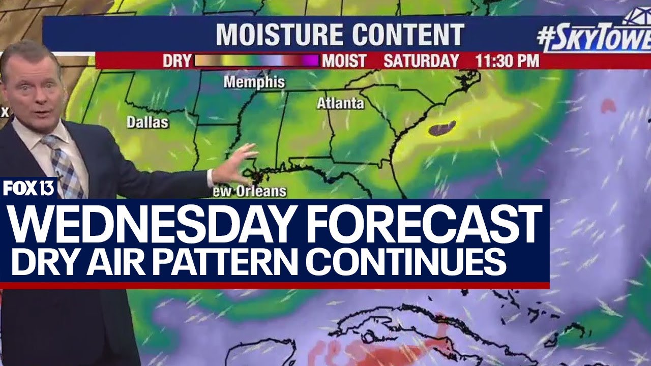 Tampa weather | dry-air pattern continues - YouTube