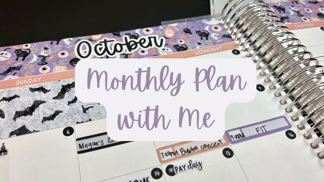 Plan with Me // EC Planner // October Monthly - YouTube