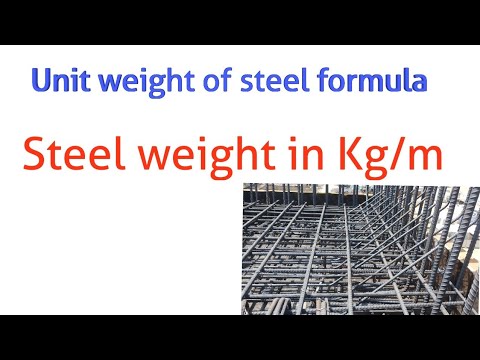 Steel weight calculation formula - YouTube