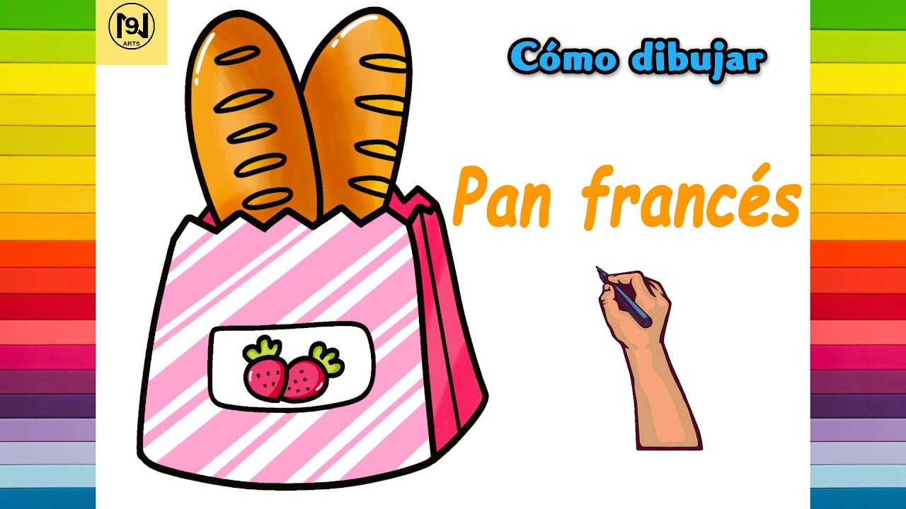 Como dibujar un Pan Francés fácil paso a paso (2022) | No.9 ARTES - YouTube