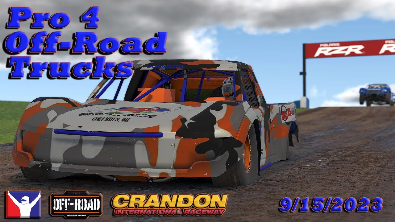 iRacing Official Race - Pro 4 Off-Road Trucks win - 9/15/23 - Crandon ...