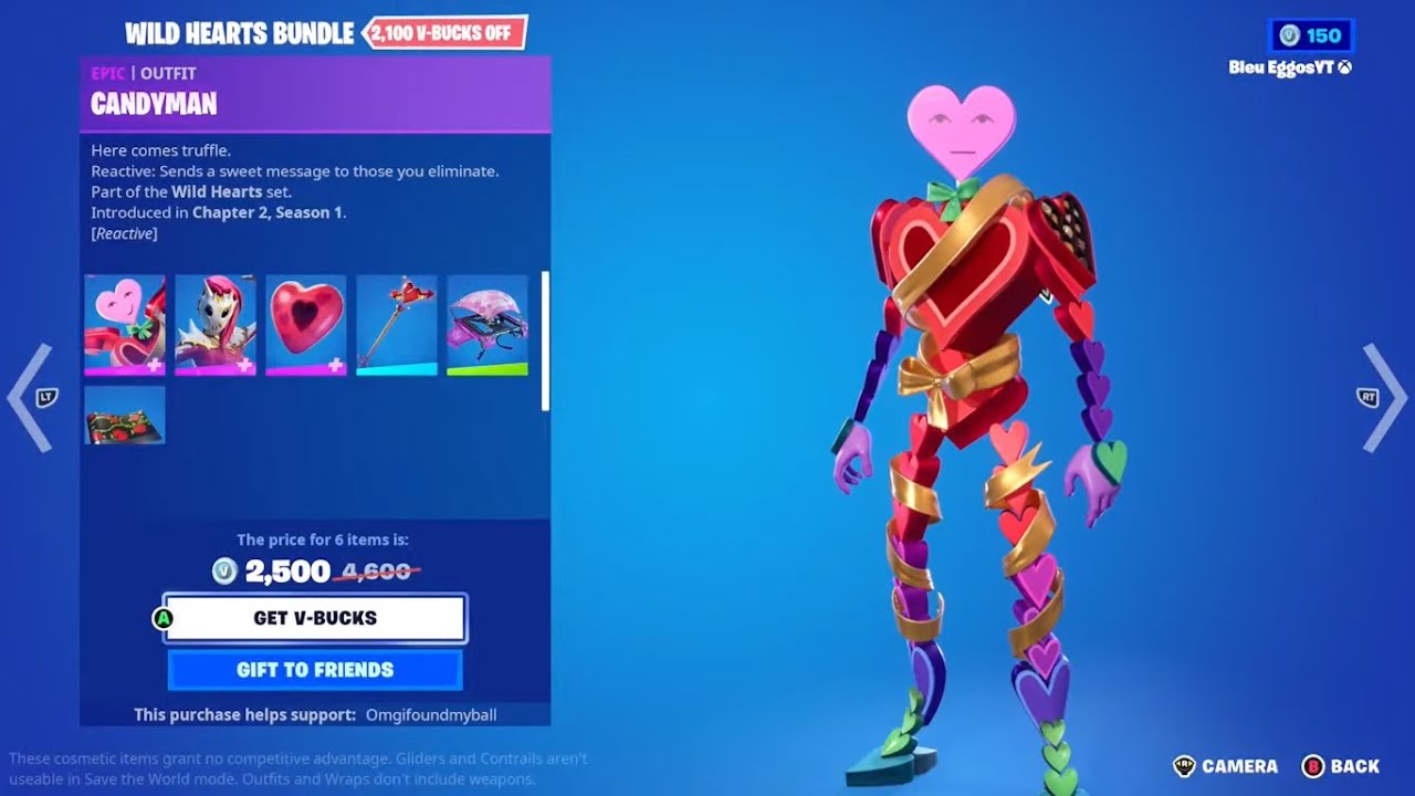 Fortnite Item Shop Wild Hearts Bundle And Gameplay (2-13-23) - YouTube