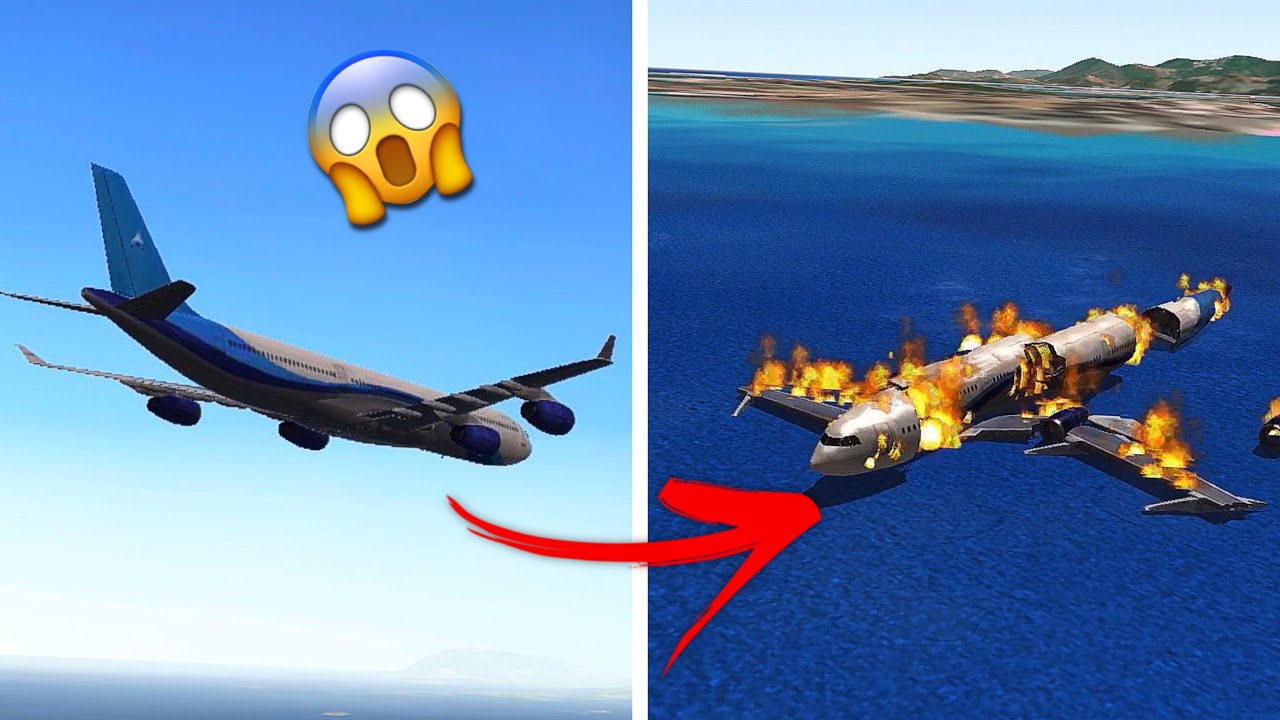 (Realistic Airplane crashes simulator | Emergency plane crash landings ...