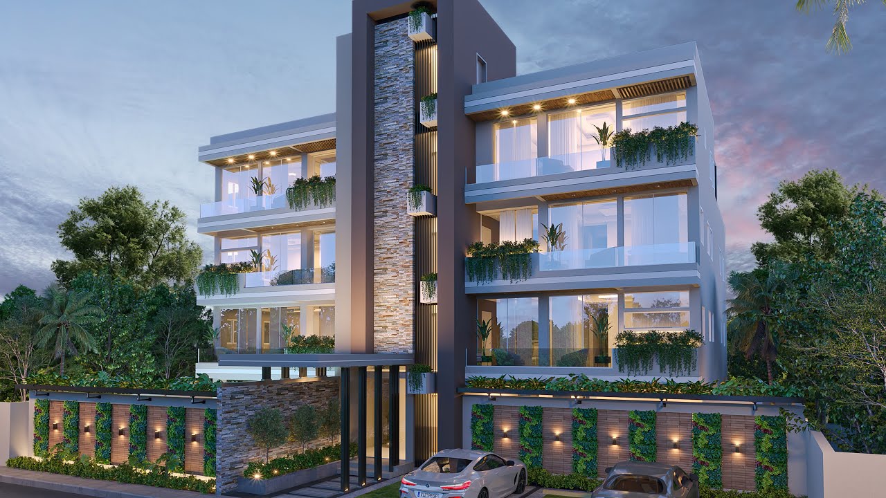 Arquitectura impresionante: Edificio de Apartamentos de 4 hbs en 25x30 ...