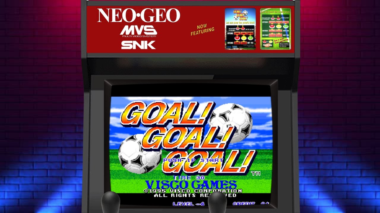 GOAL GOAL GOAL ( GABINETE ARCADE NEO GEO ) 2 JUGADORES vs - YouTube