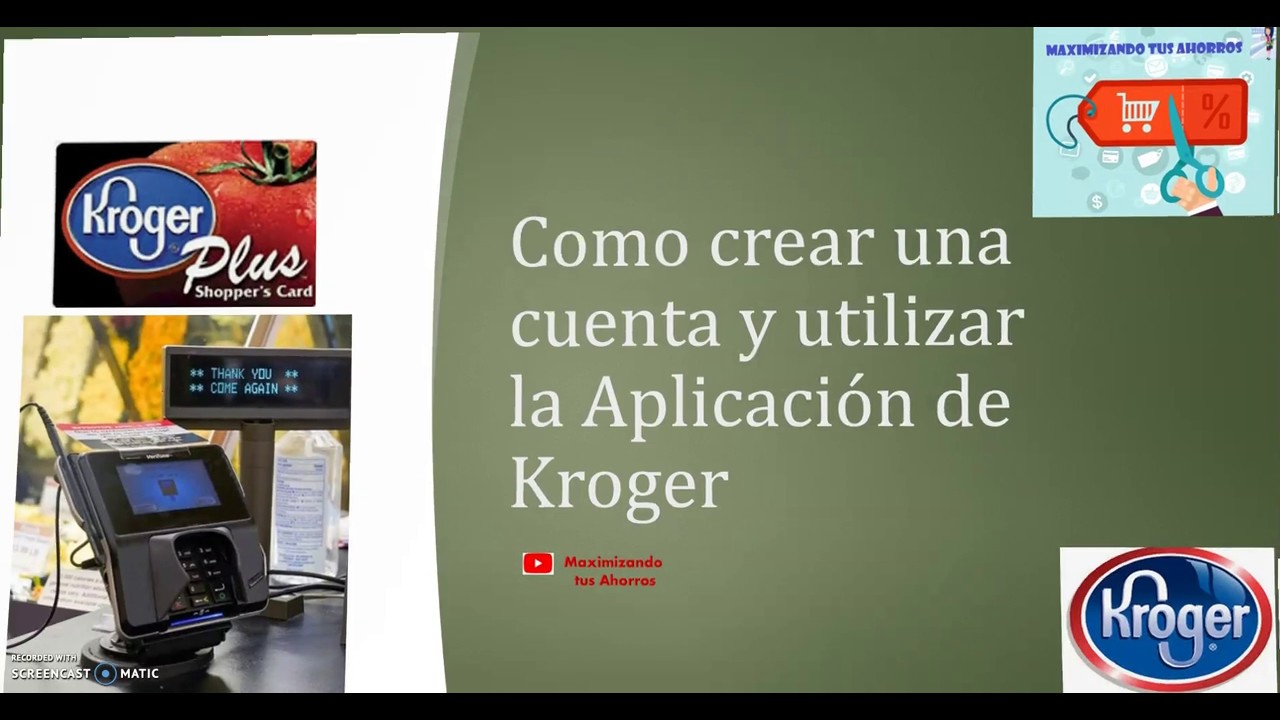 Kroger como crear una cuenta y utilizar el App - YouTube