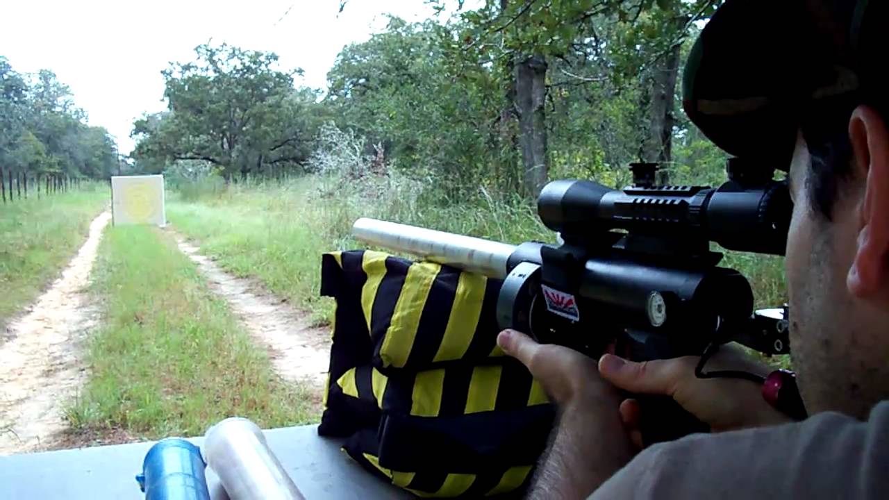 Custom Paintball Sniper Rifle Marker, 50 yards, Sniper Rounds - YouTube