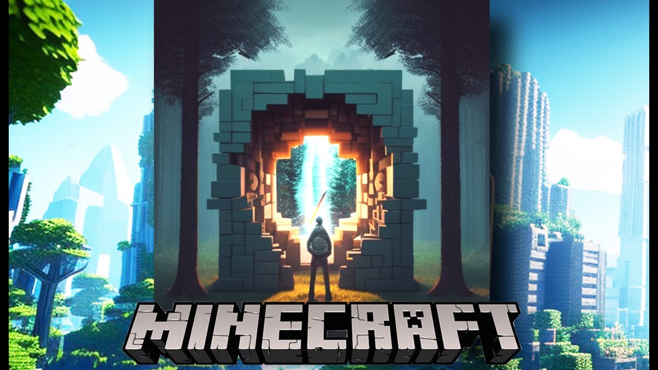 Portal Gun Mod in Minecraft opening a passage to another dimension in ...