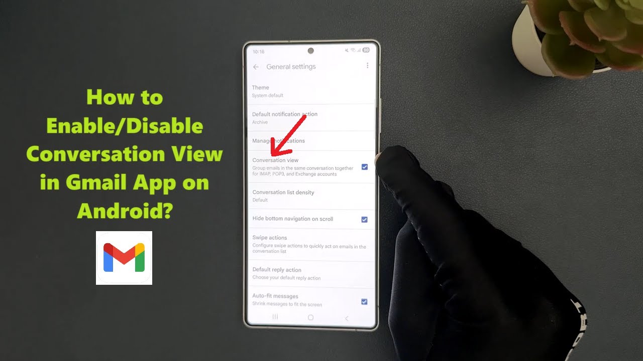 How to Enable/Disable Conversation View in Gmail App on Android? - YouTube