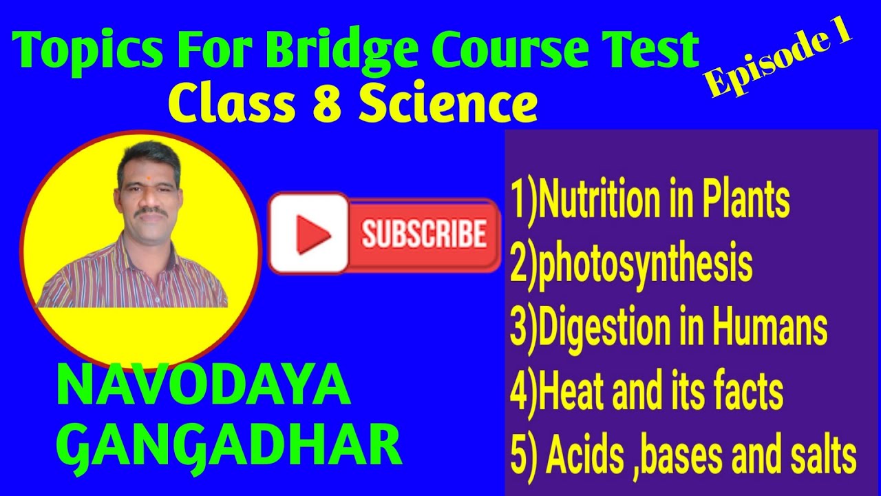 Bridge Course Test , Bridge course test preparation , Bridge course ...
