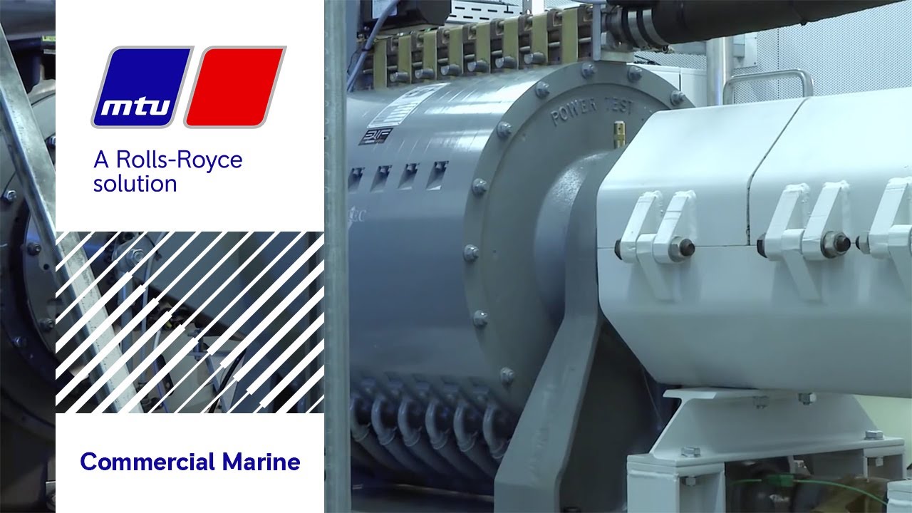 the first high speed mtu gas engine for marine applications - YouTube
