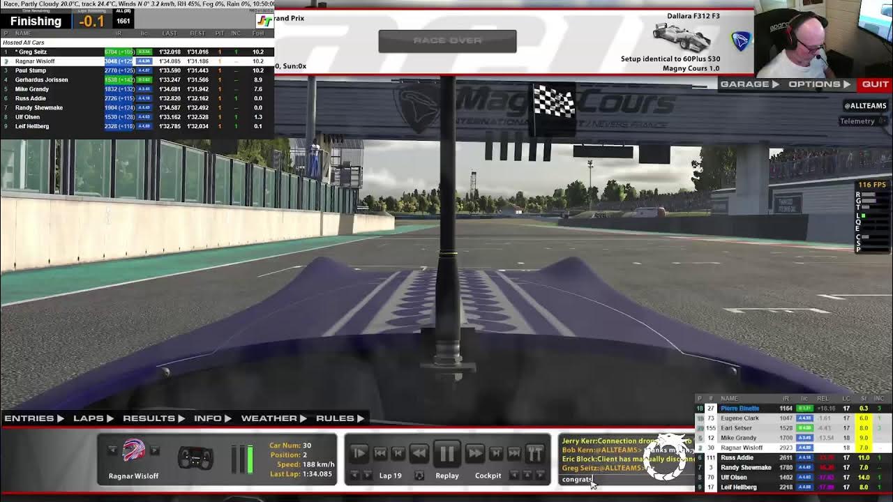 iRacing 60+ Racing F3 at Magny-Cours race 1 - YouTube