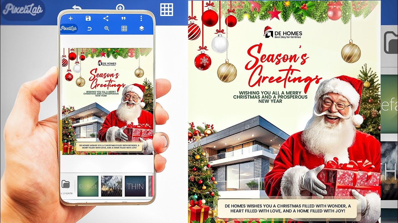 Amazing Christmas Home Advertising Flyer Design In Pixellab || Graphic ...