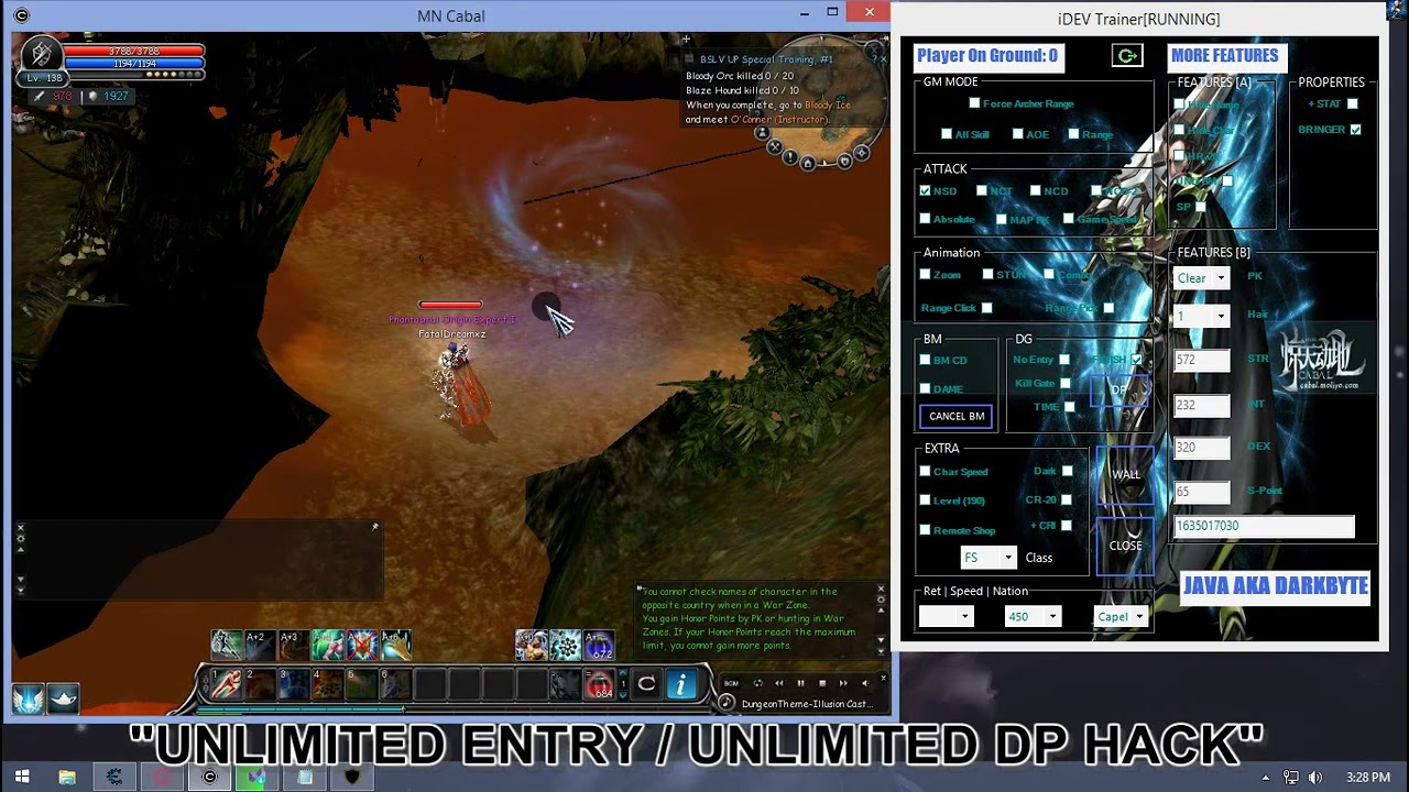 CABAL ONLINE UNLIMITED ENTRY & UNLI DP HACK (v1) - YouTube