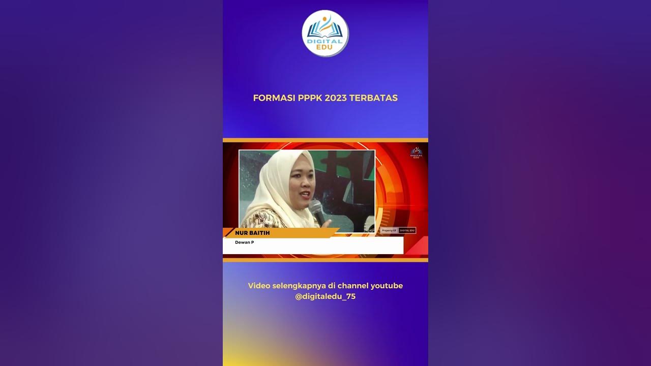 Formasi Pppk 2023 Terbatas Youtube