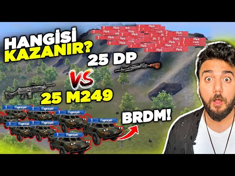 BRDM'lere HAİN PUSU! 25 m249 vs 25 DP-28! PUBG Mobile 25 vs 25 ORDU SAVAŞLARI!