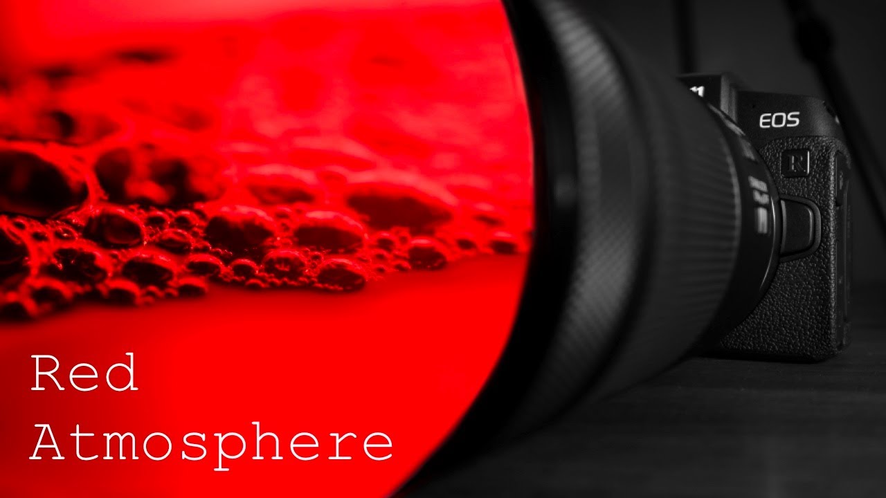 Red creepy liquid abstraction, dark mood, macro photography, Canon RP ...