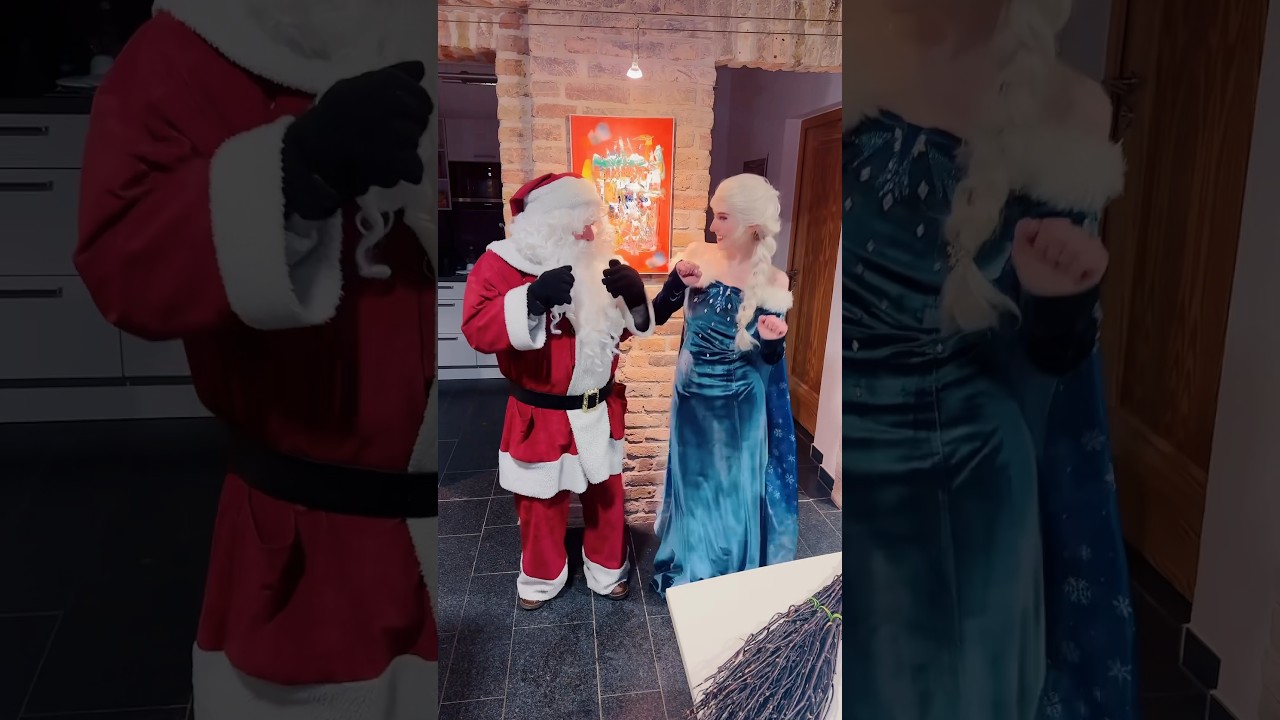 Elsa vs Santa Clause 💙🤣 #eiskönigin #frozen #elsa #christmas - YouTube