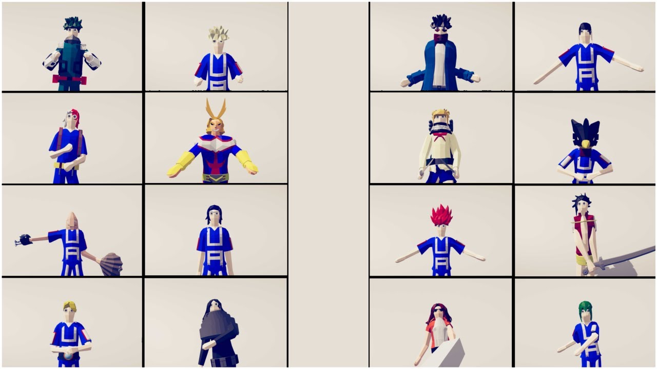 My Hero Academia mini series TABS Mod Totally Accurate Battle Simulator ...