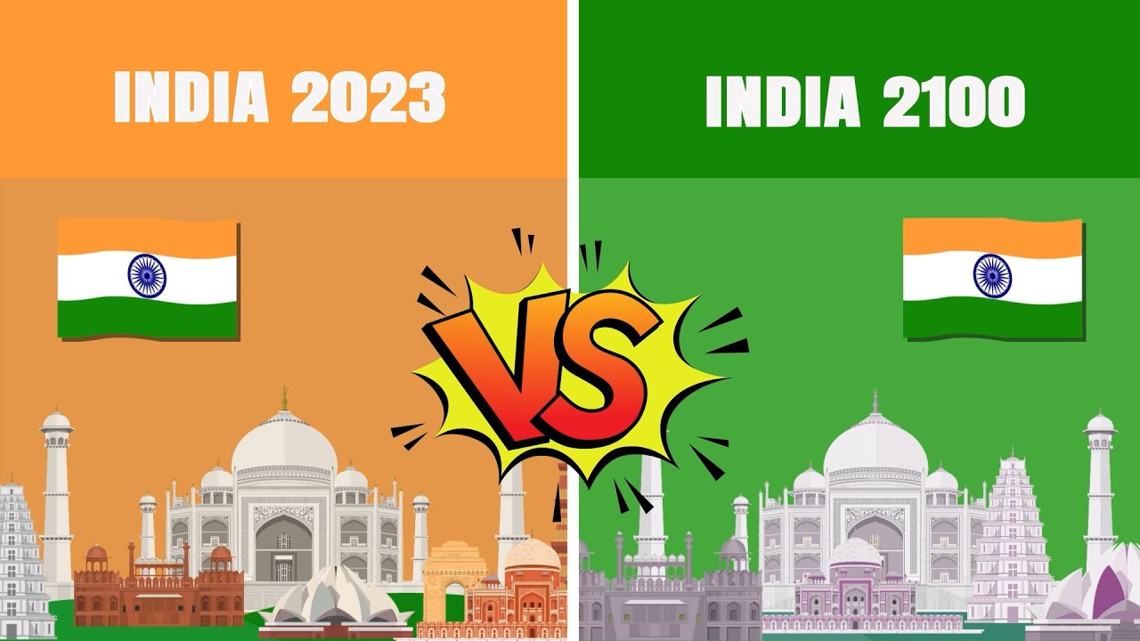 India 2023 vs India 2100 | Country Comparison | Data Around The World ...
