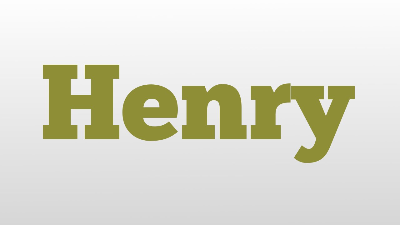 Henry meaning and pronunciation - YouTube