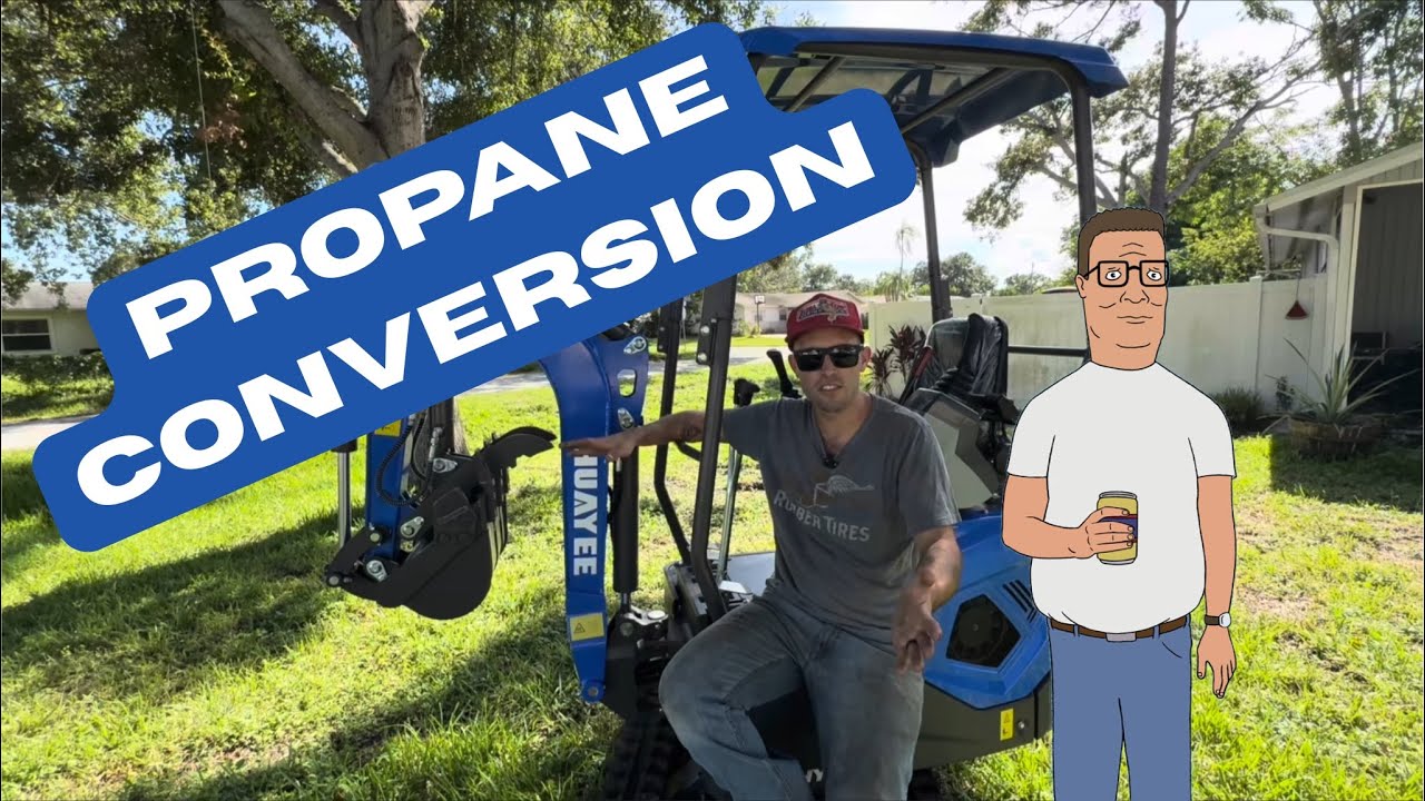 Chinese Mini Excavator PROPANE Conversion 🔥 Run on BBQ Tank | Tri-Fuel ...