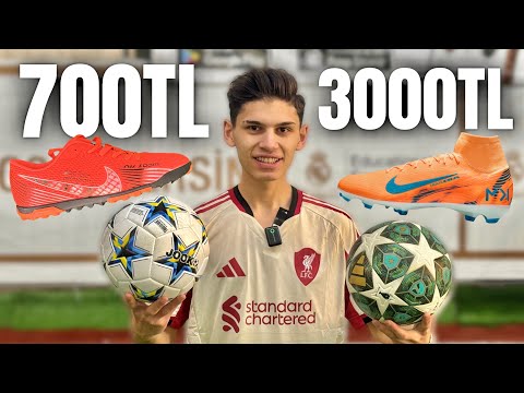 UCUZ VS PAHALI FUTBOL MALZEMELERİ ALDIK (TEST ETTİK)
