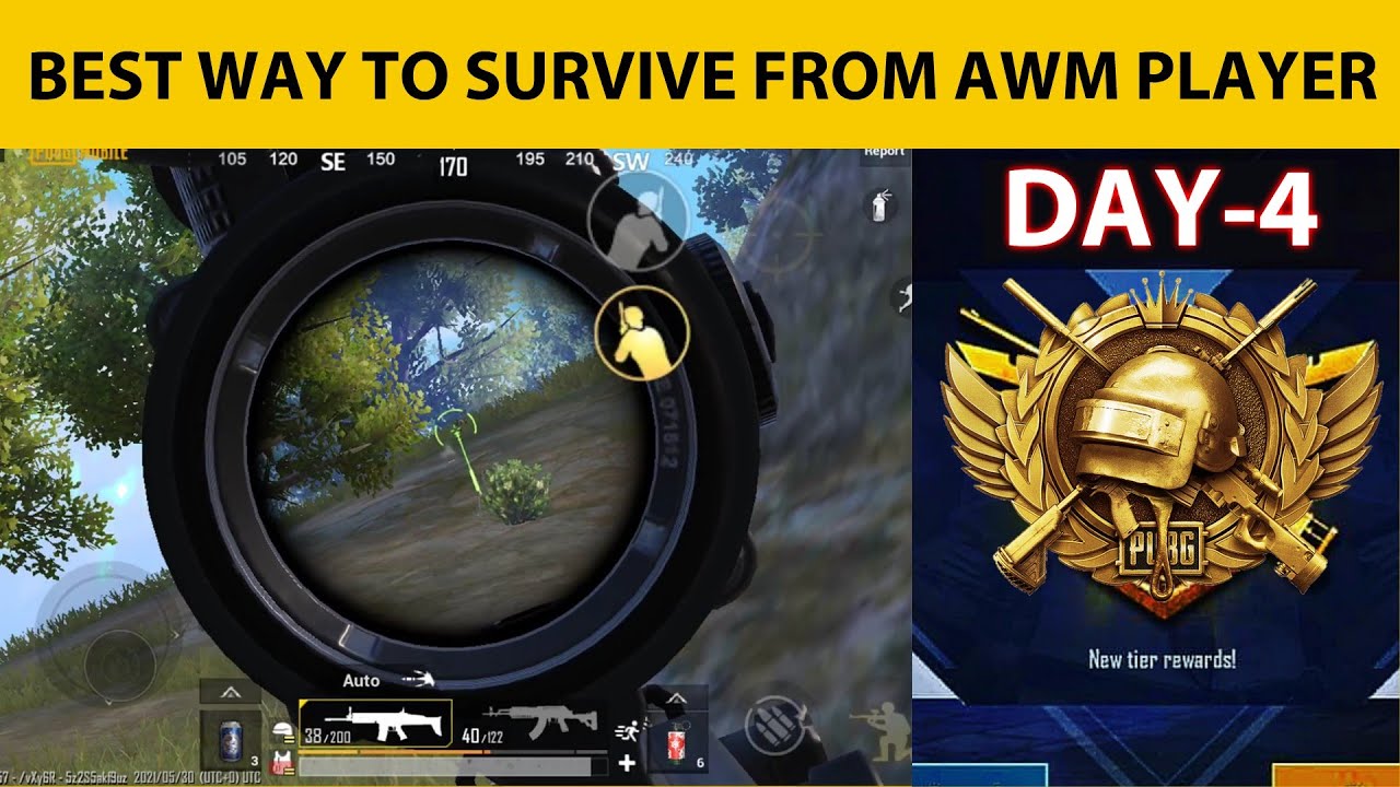 BEST WAY TO SURVIVE FROM AWM PLAYERS!!! - GOT +35 TRICK - CROWN TIER ...