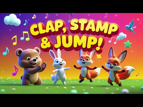 Clap, Stamp & Jump I Animal Friends Dance Song 🐻🐰🦊🐦 | Little Lala Pops ...