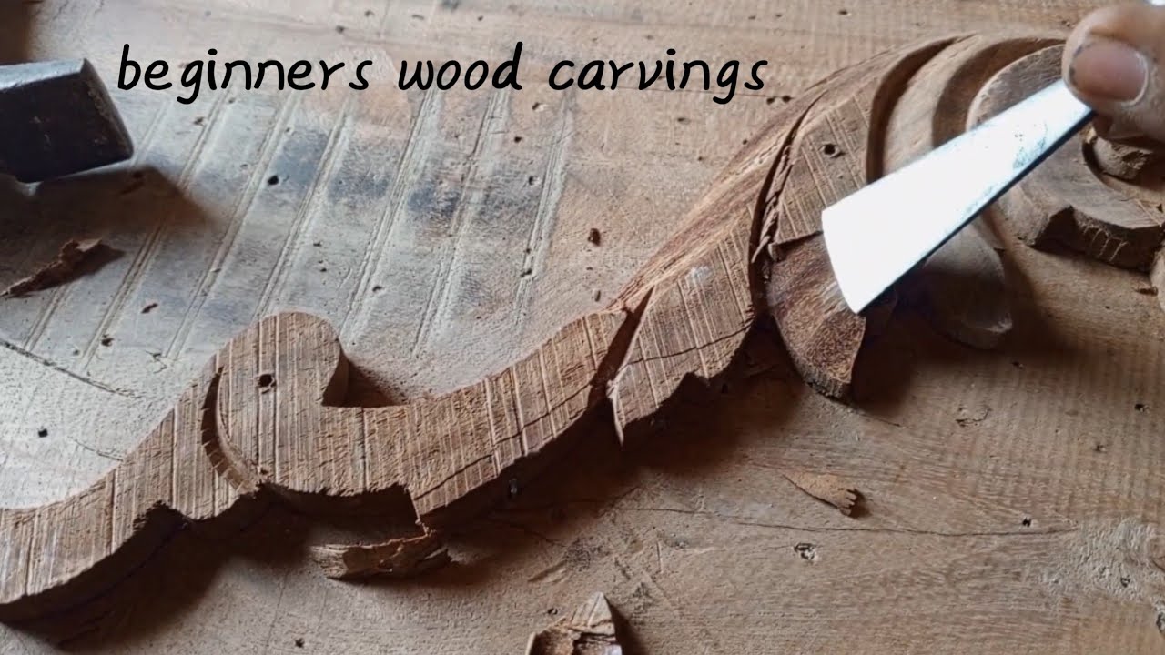 Beginners very easy wood carving// wood carvings design//carving easy ...