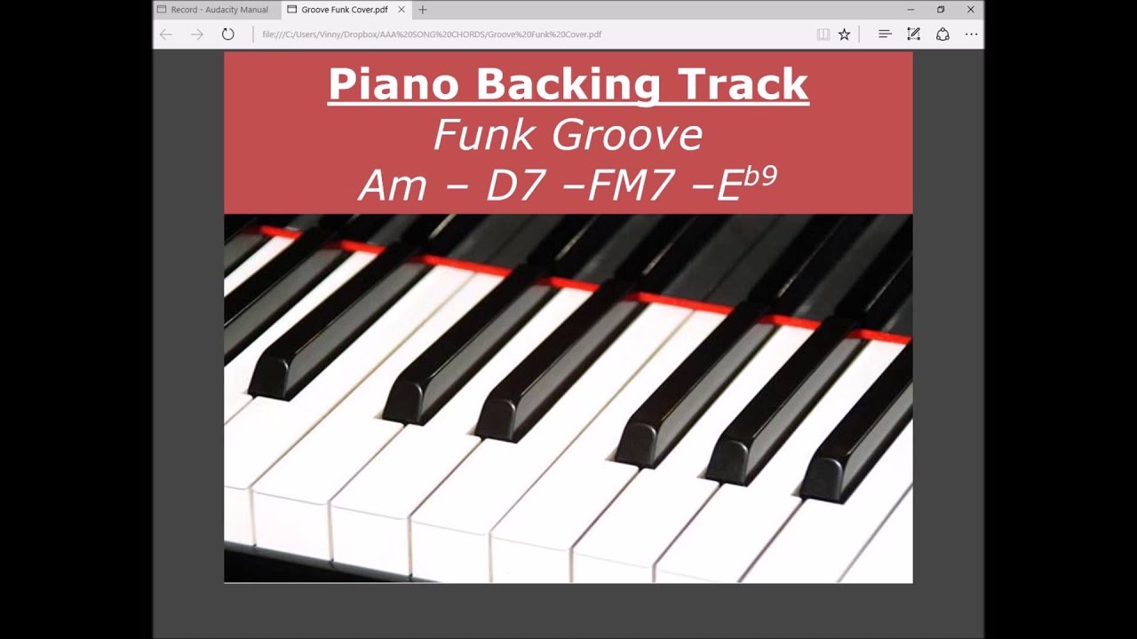 Backing track keyboards Funk Groove in Am - YouTube