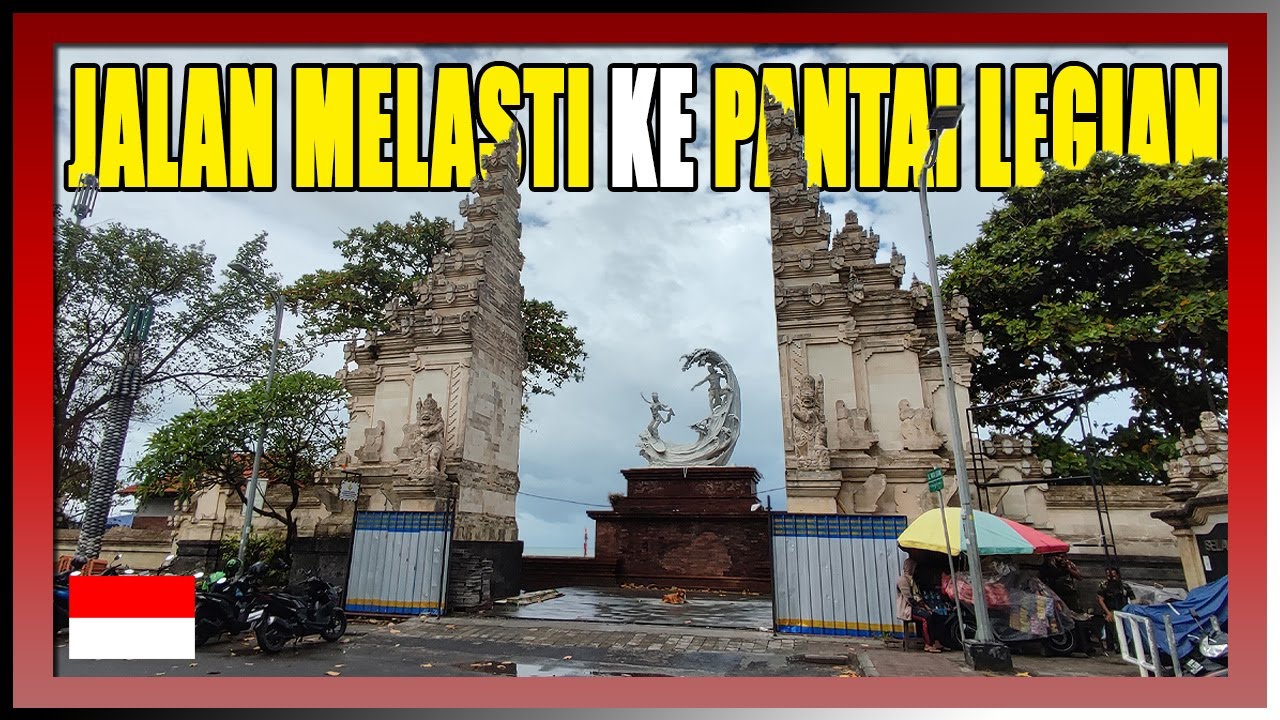 Walking Tour JALAN MELASTI ⫸ PANTAI LEGIAN 🚶Walking Around Bali - YouTube