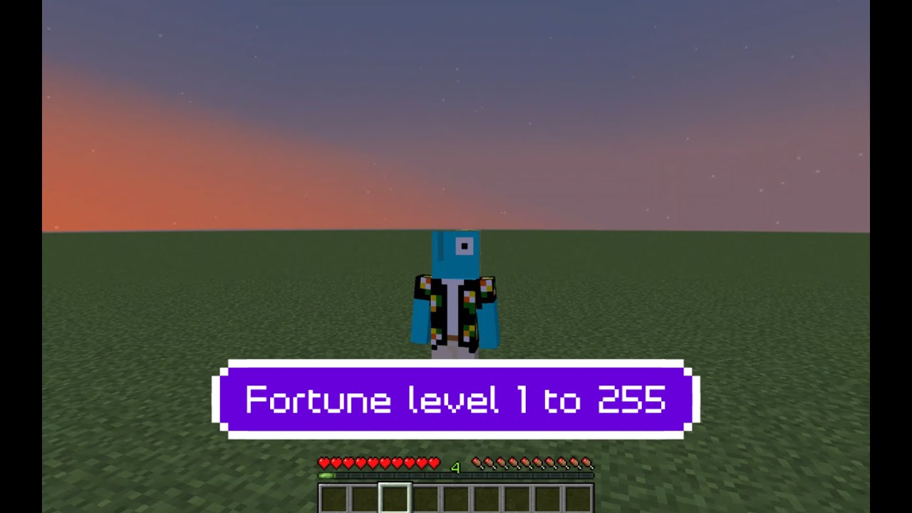 Minecraft fortune 1 to 255 - YouTube