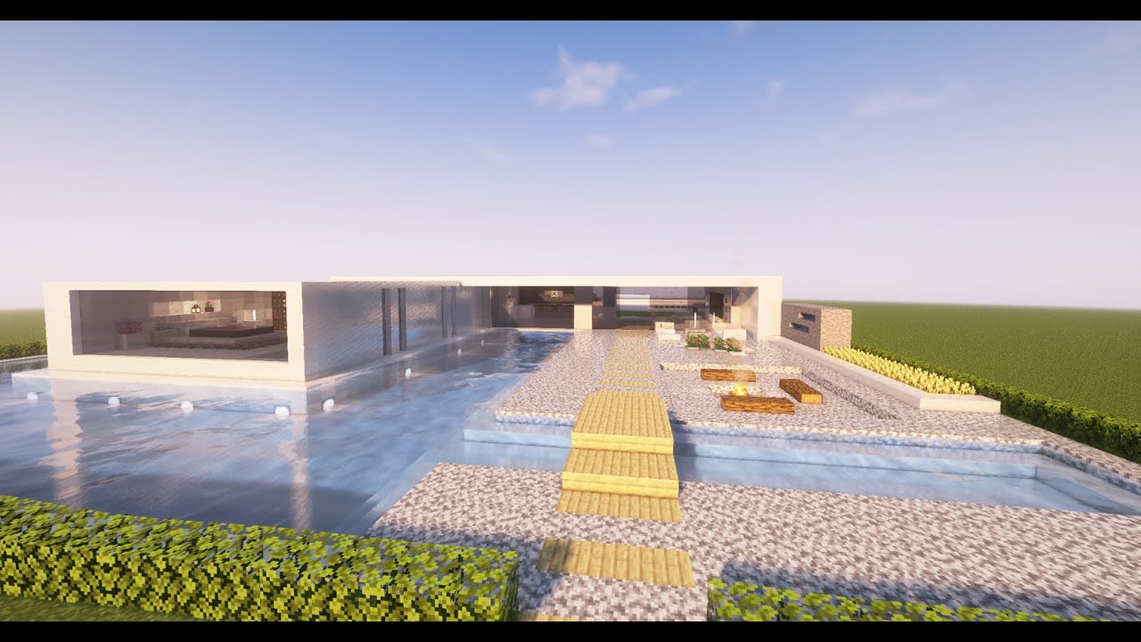 Minecraft Tutorial | Modern House | Gracium EP 2/2 final - YouTube