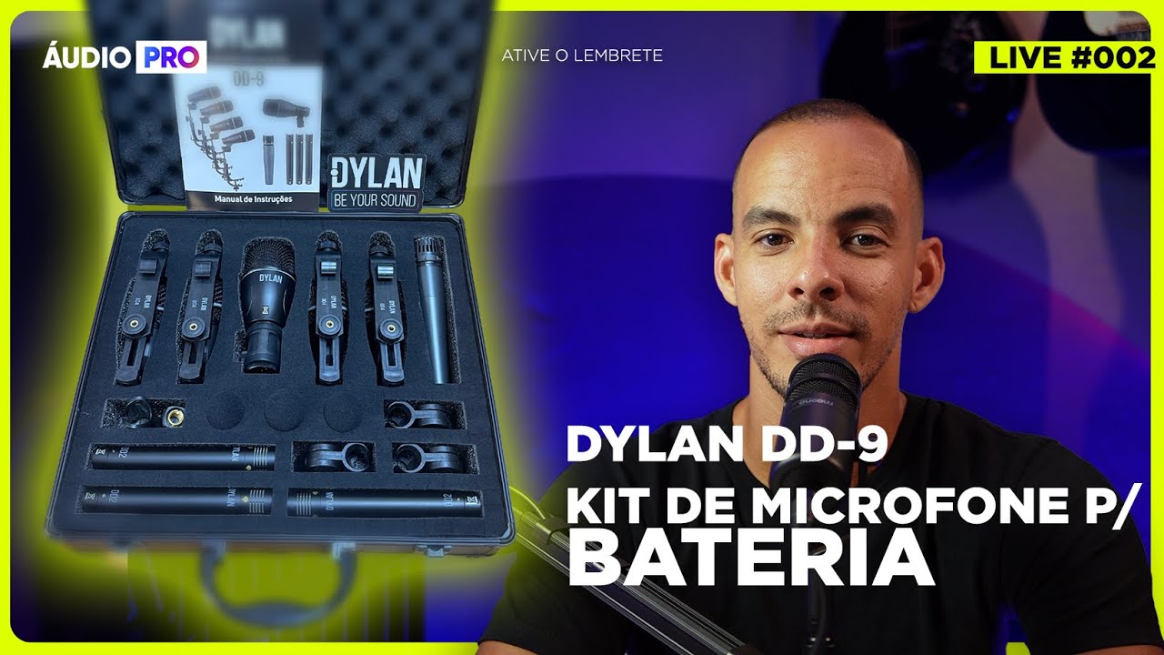 LIVE#002 Kit de microfone para bataria DYLAN DD-9 - O kit definitivo ...