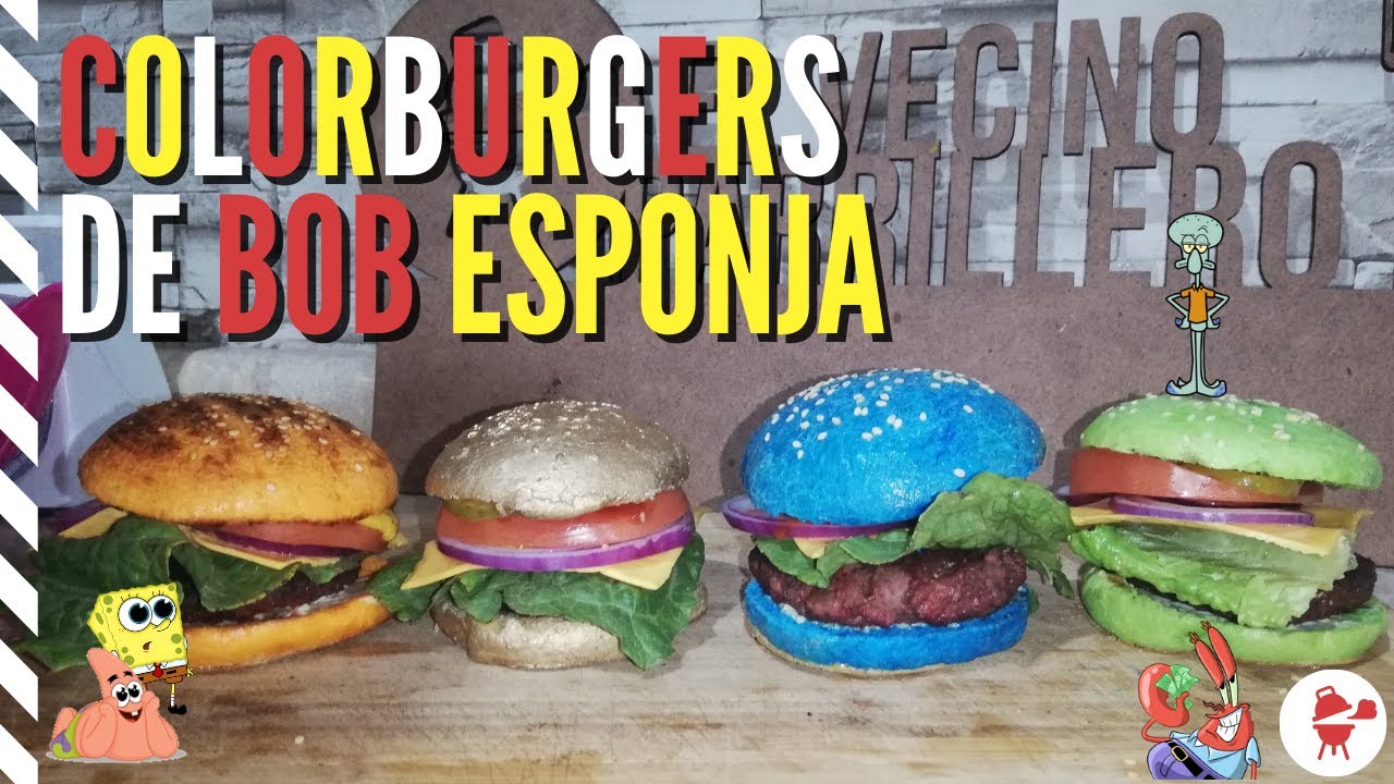 Bob Esponja Colorburgers Vecino Parrillero Cómo Hacer Cangreburgers de ...