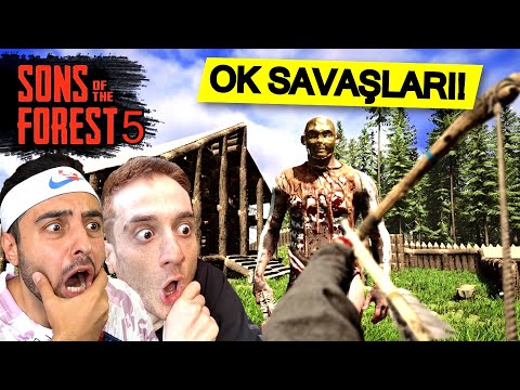 ÜMİDİ VS EMJAN 🤣 OKÇULUK SAVAŞLARI ! EFSANE MAĞARA ! EKİP SONS OF THE FOREST #5