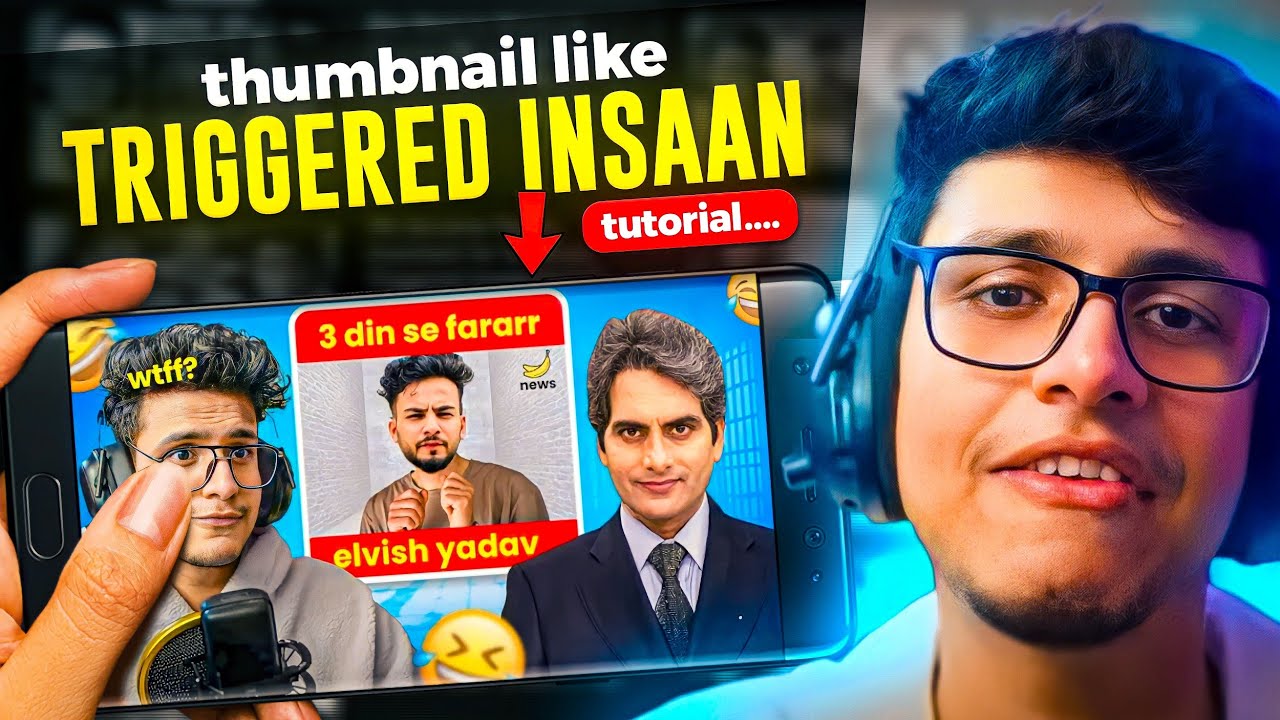 How to Make Thumbnail like Triggered Insaan in Mobile | Triggered ...