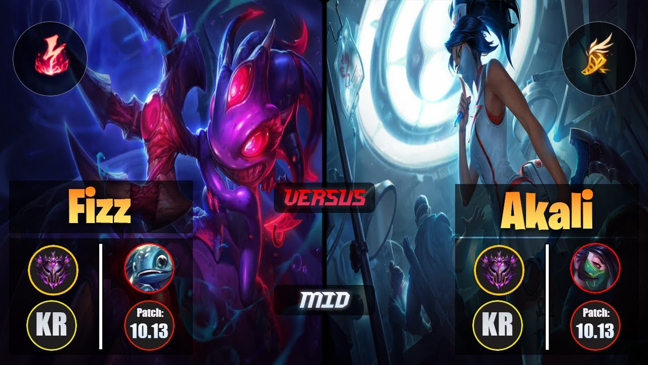 Master FIZZ [Electrocute] (Mid) VS AKALI - Master KR Patch 10.13 - YouTube