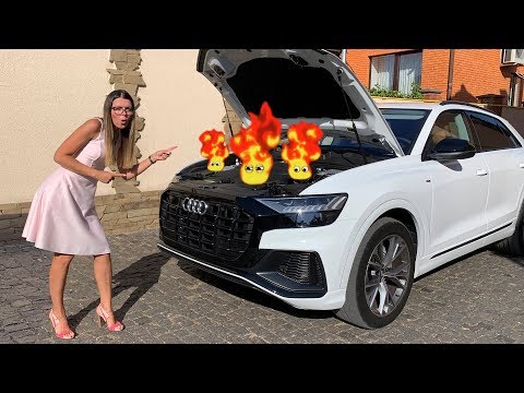 Audi Q8 is broken down - Fireman Dima on power wheels to the rescue