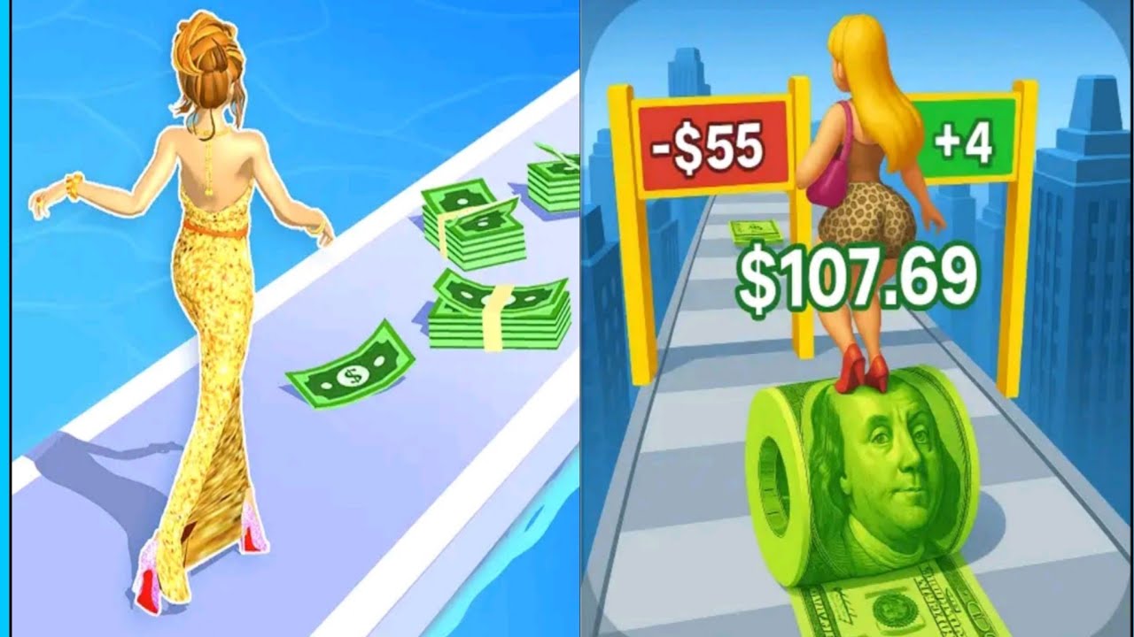 Run Rich 3D Vs Money Roller Android Game - YouTube