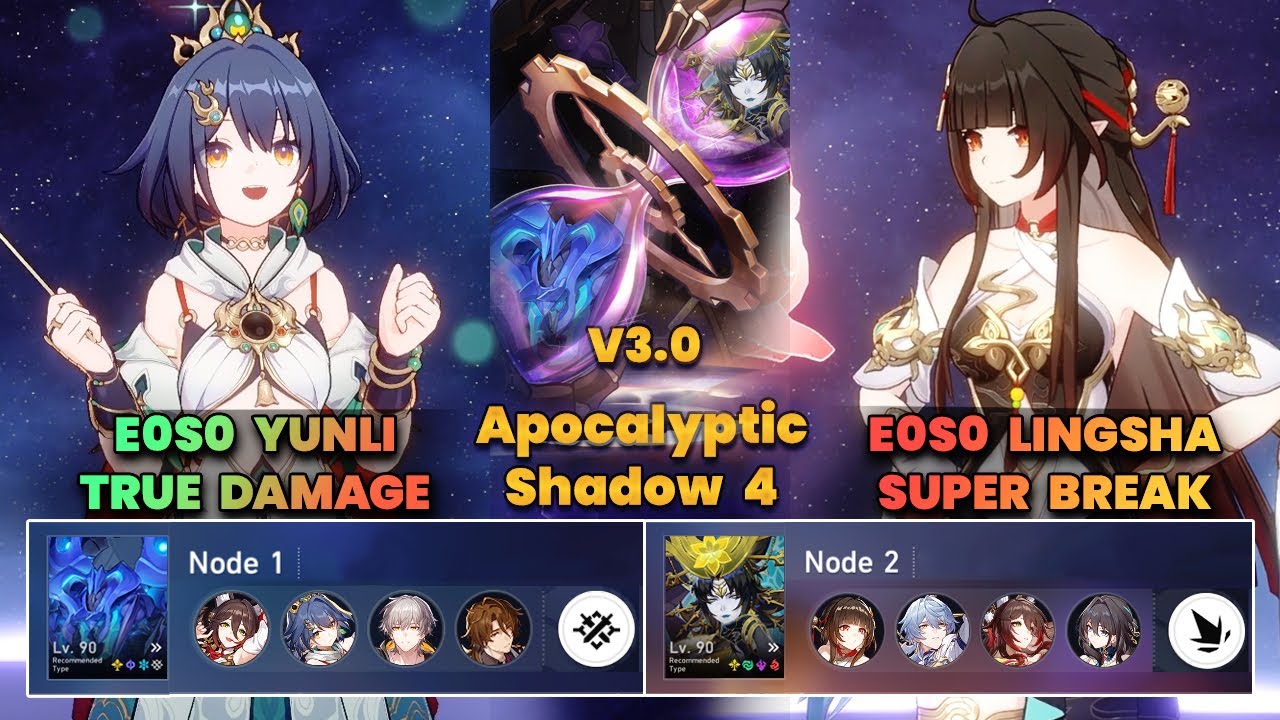 E0S0 Yunli True Damage & E0S0 Lingsha Super Break | Apocalyptic Shadow ...