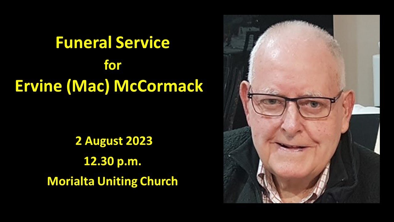 Funeral Service for Ervine (Mac) McCormack - YouTube