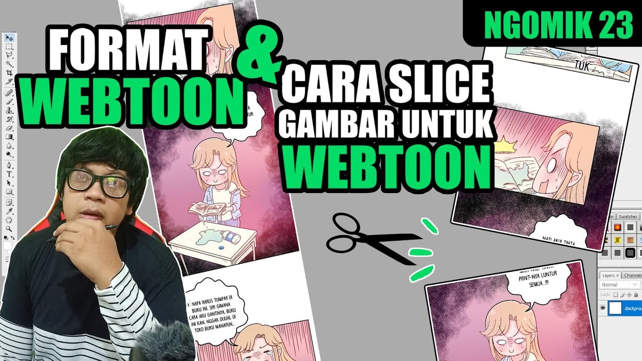 UKURAN DAN CARA SLICE GAMBAR UNTUK WEBTOON (FORMAT WEBTOON) - YouTube