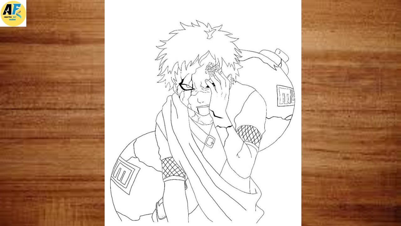 How to draw a Gaara Pencil sketch | Draw Gaara drawing - Draw for Kids ...