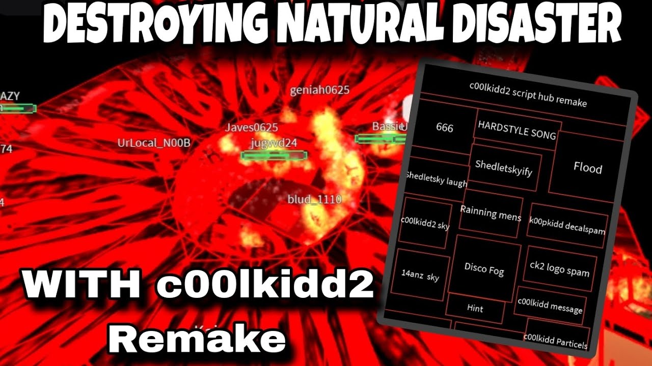 Roblox Destroying Natural Disaster with C00lkid2 Remake Script - [FE ...
