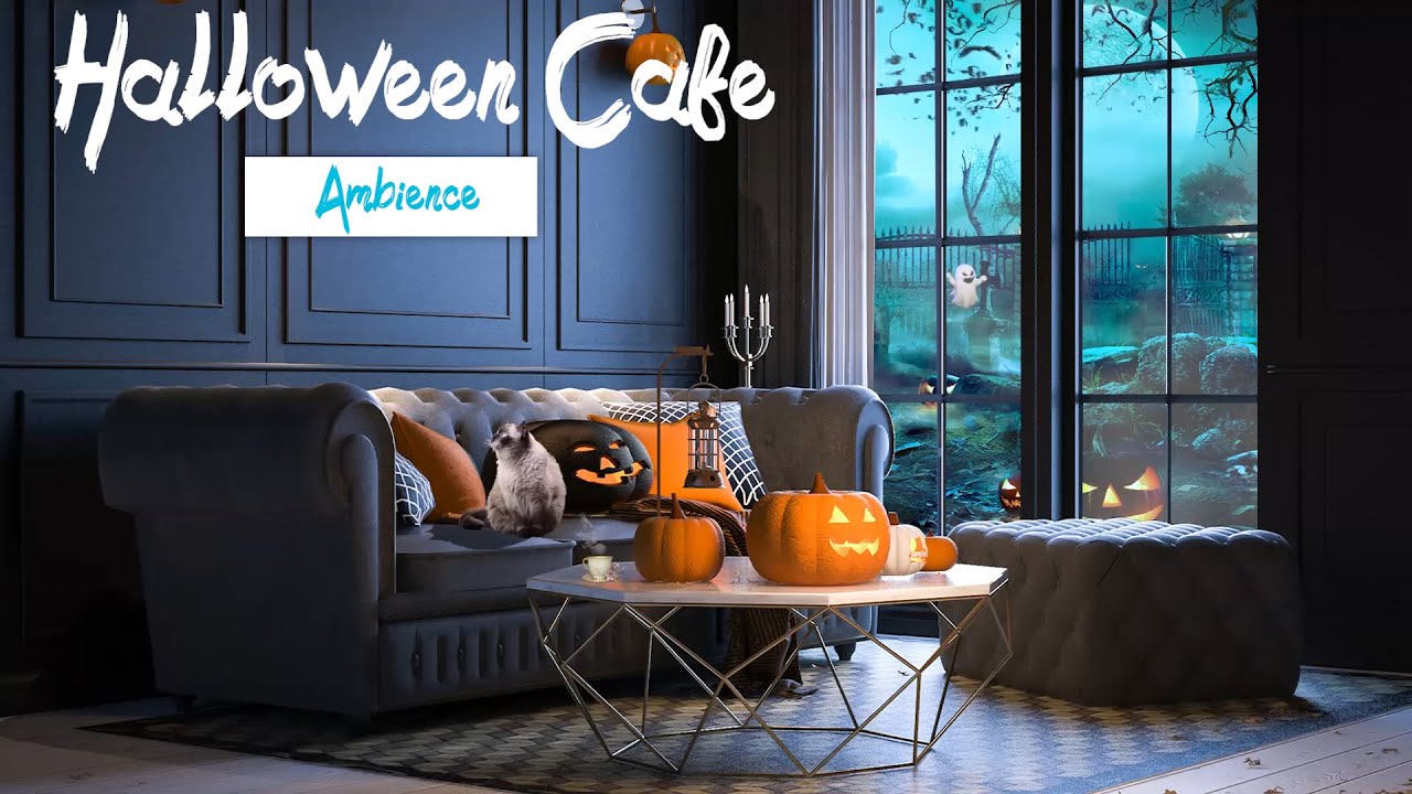 Halloween Cafe Ambience 🎃 Halloween Instrumental Music 🎃 Spooky Music 🎃 ...