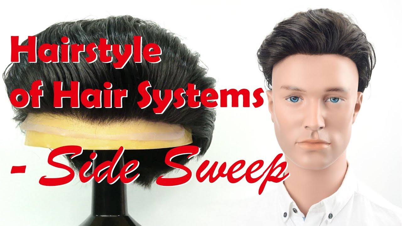 Hairstyle of Hair Systems - Side Sweep| Lordhair Hair Cut Service - YouTube
