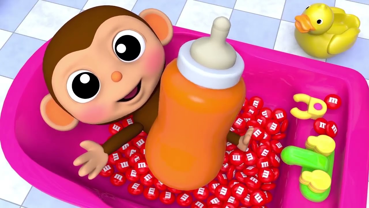Baby Monkey Drawing With Bottle